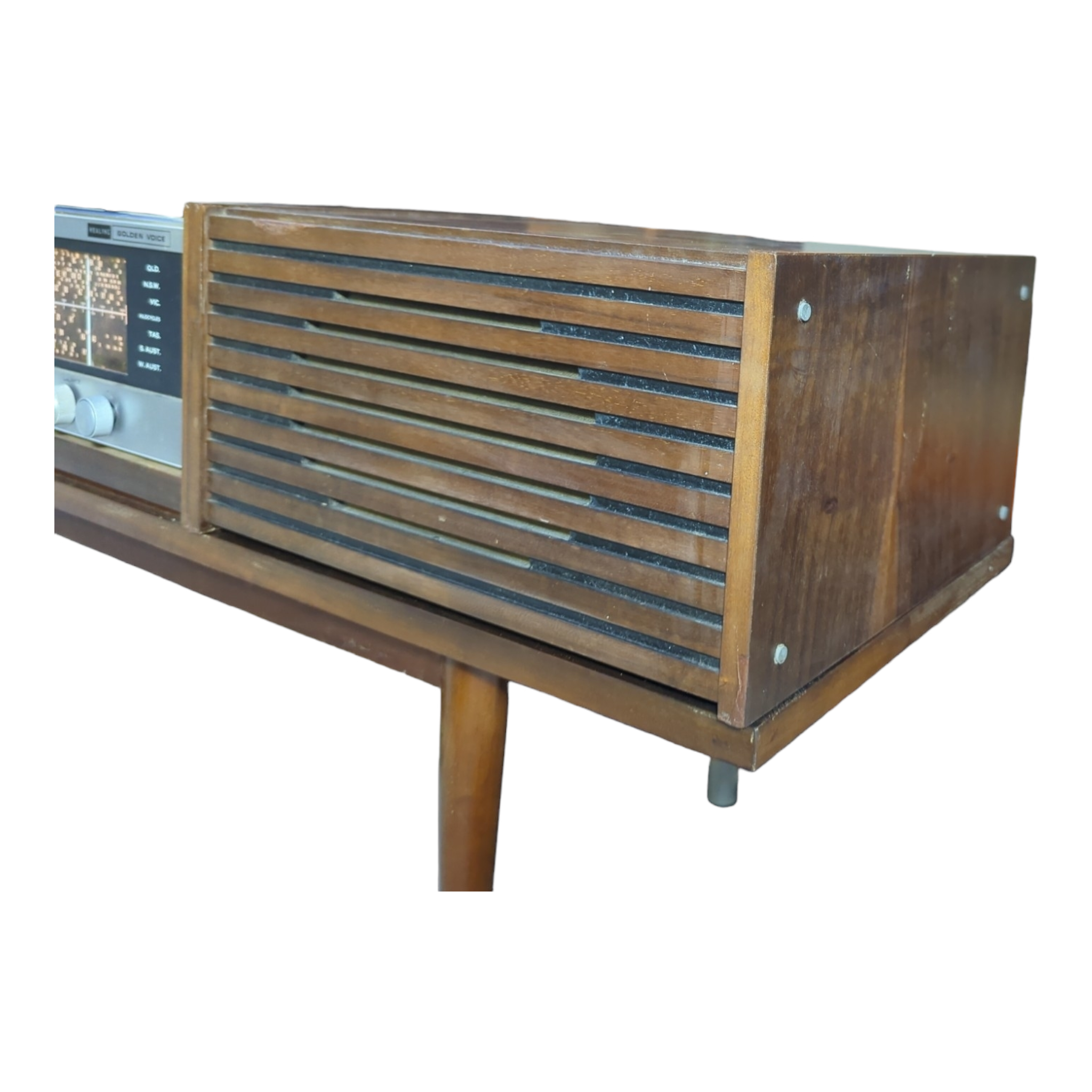 Australian golden voice healing Radiogram & sideboard mid century waln ...