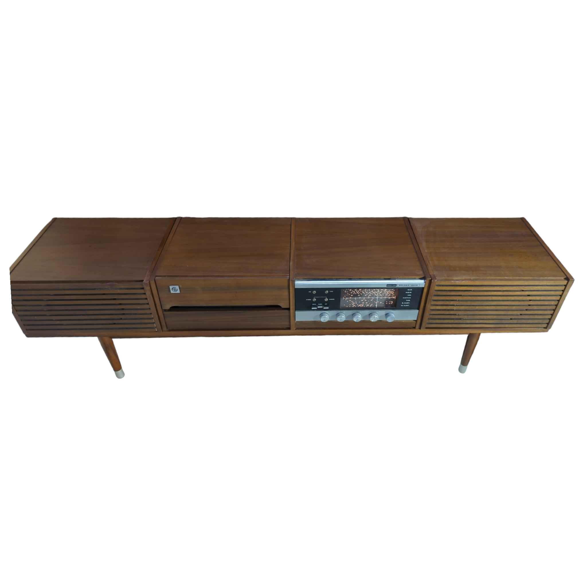 Australian golden voice healing Radiogram & sideboard mid century waln ...