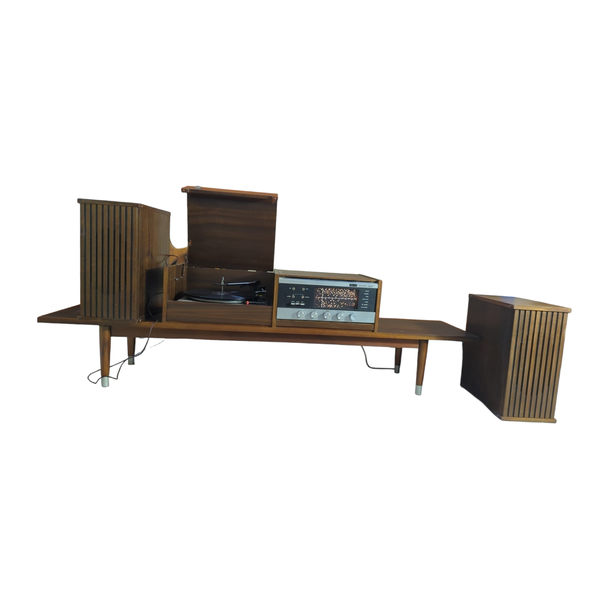 Australian golden voice healing Radiogram & sideboard mid century waln ...