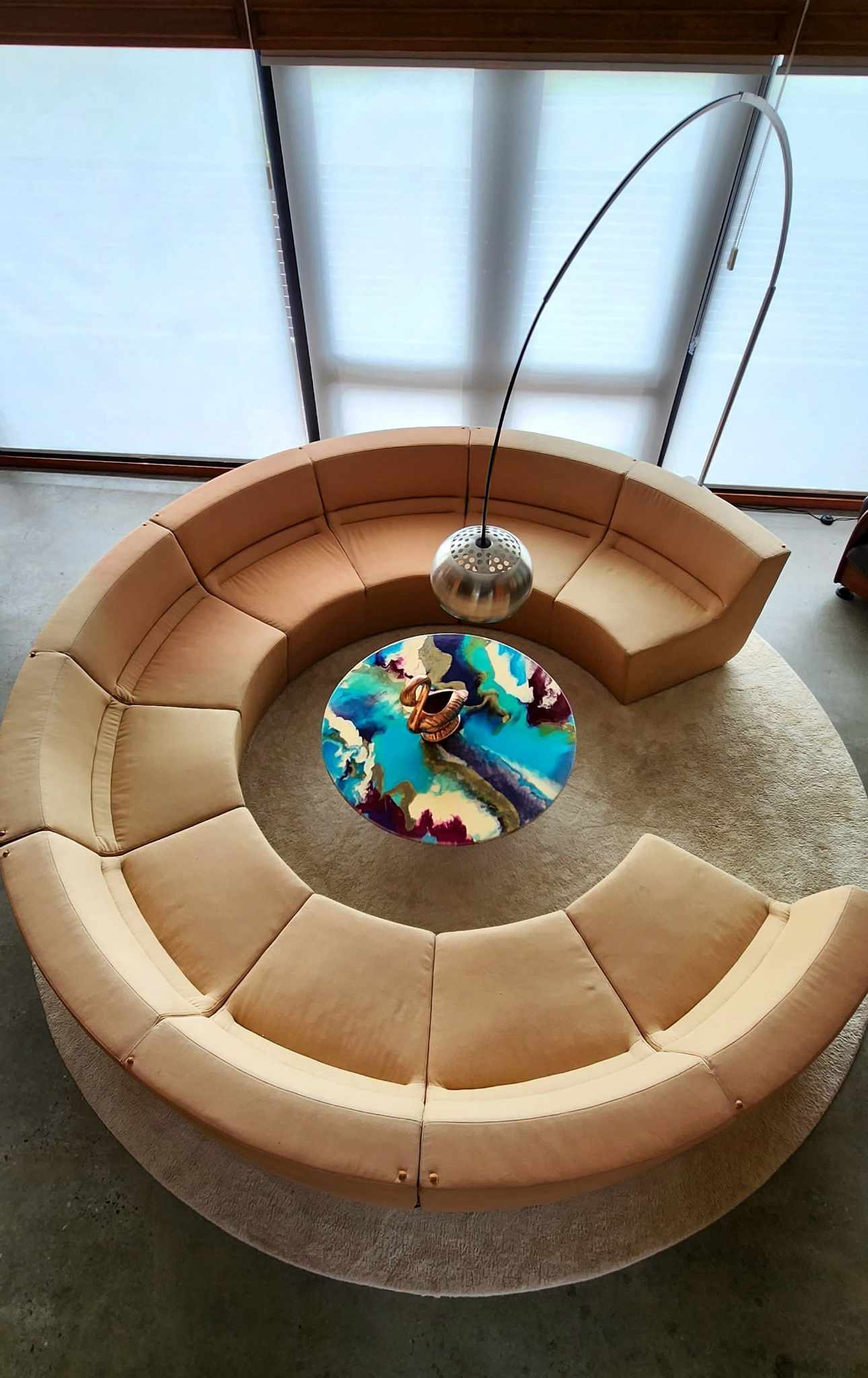 Featherston Numero style curved sofa set post modern modular – Vintage ...