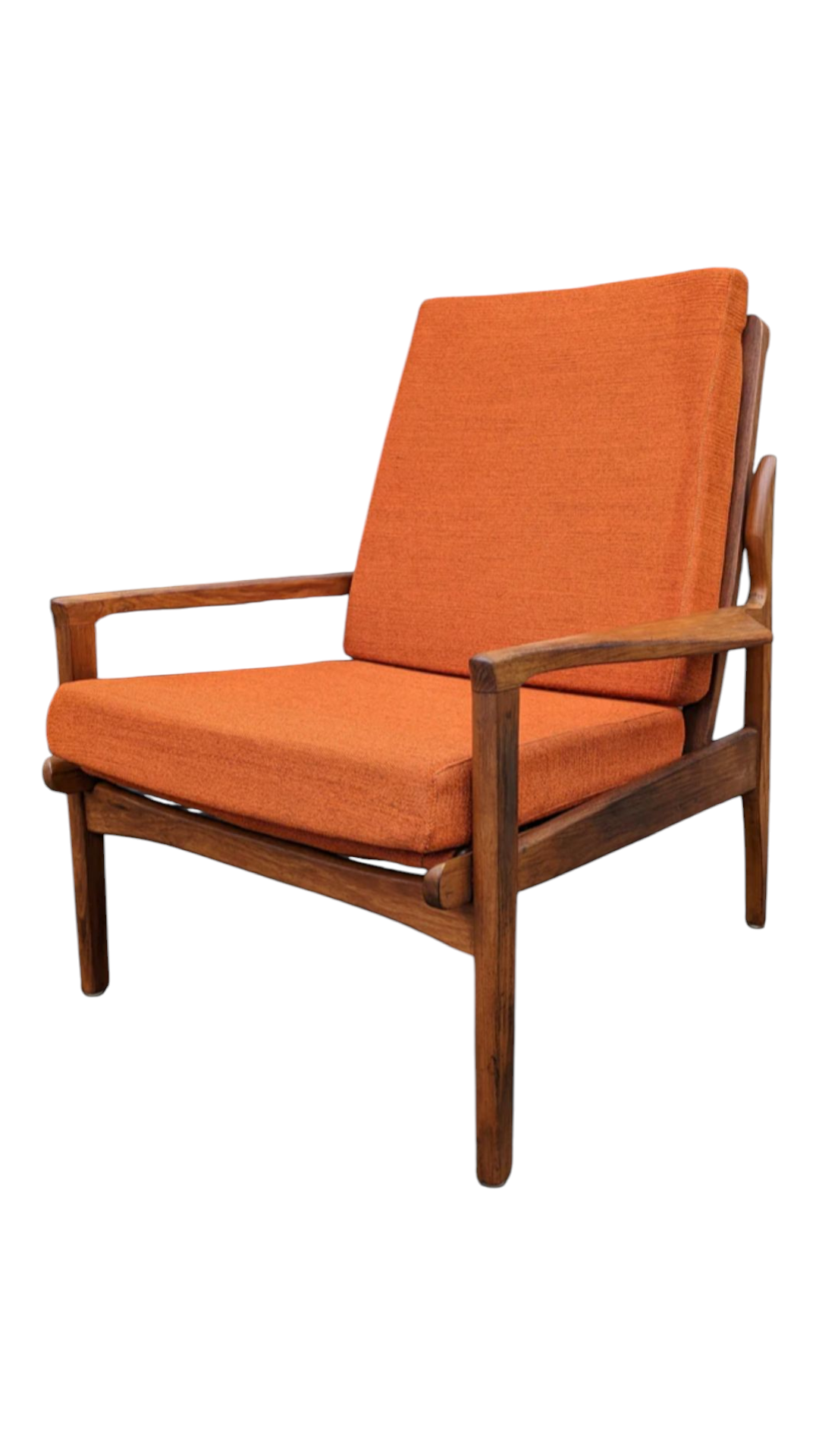 Fler Narvik highback armchair restored 1960s timber – Vintage Luxury