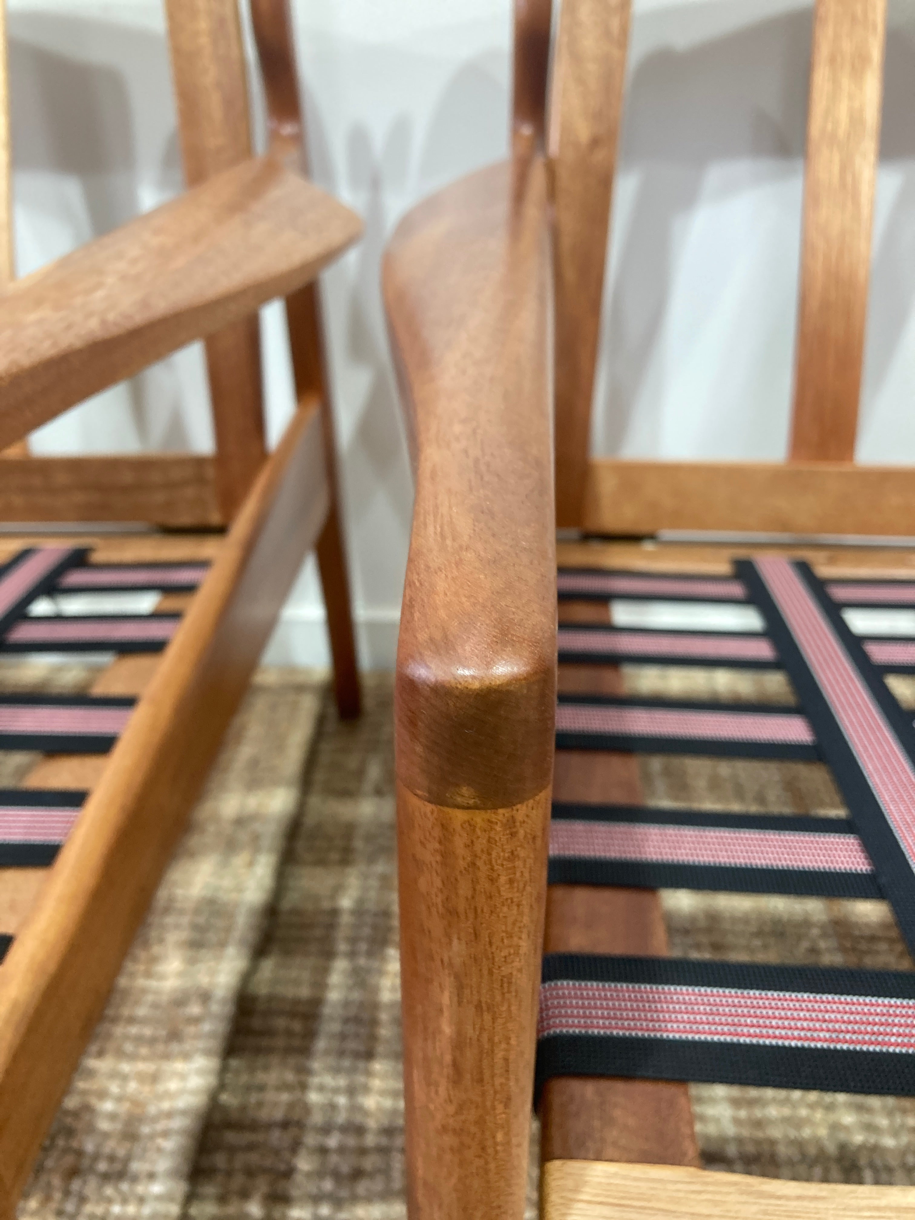 Fler Narvik lowback armchairs pair fully restored MCM vintage 1960s Fr ...