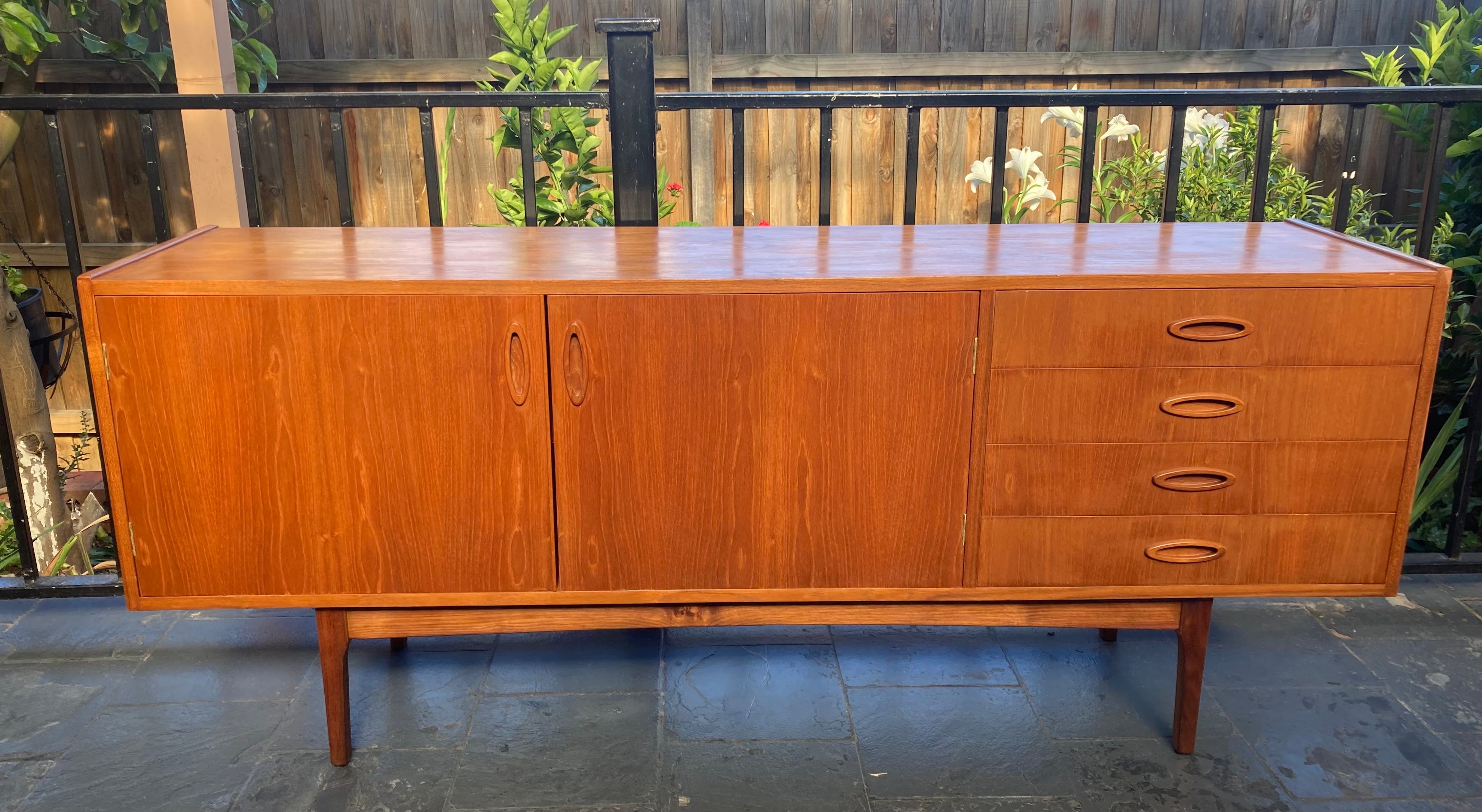 Fler 64 sideboard original restored mcm genuine teak buffet Fred Lowen ...