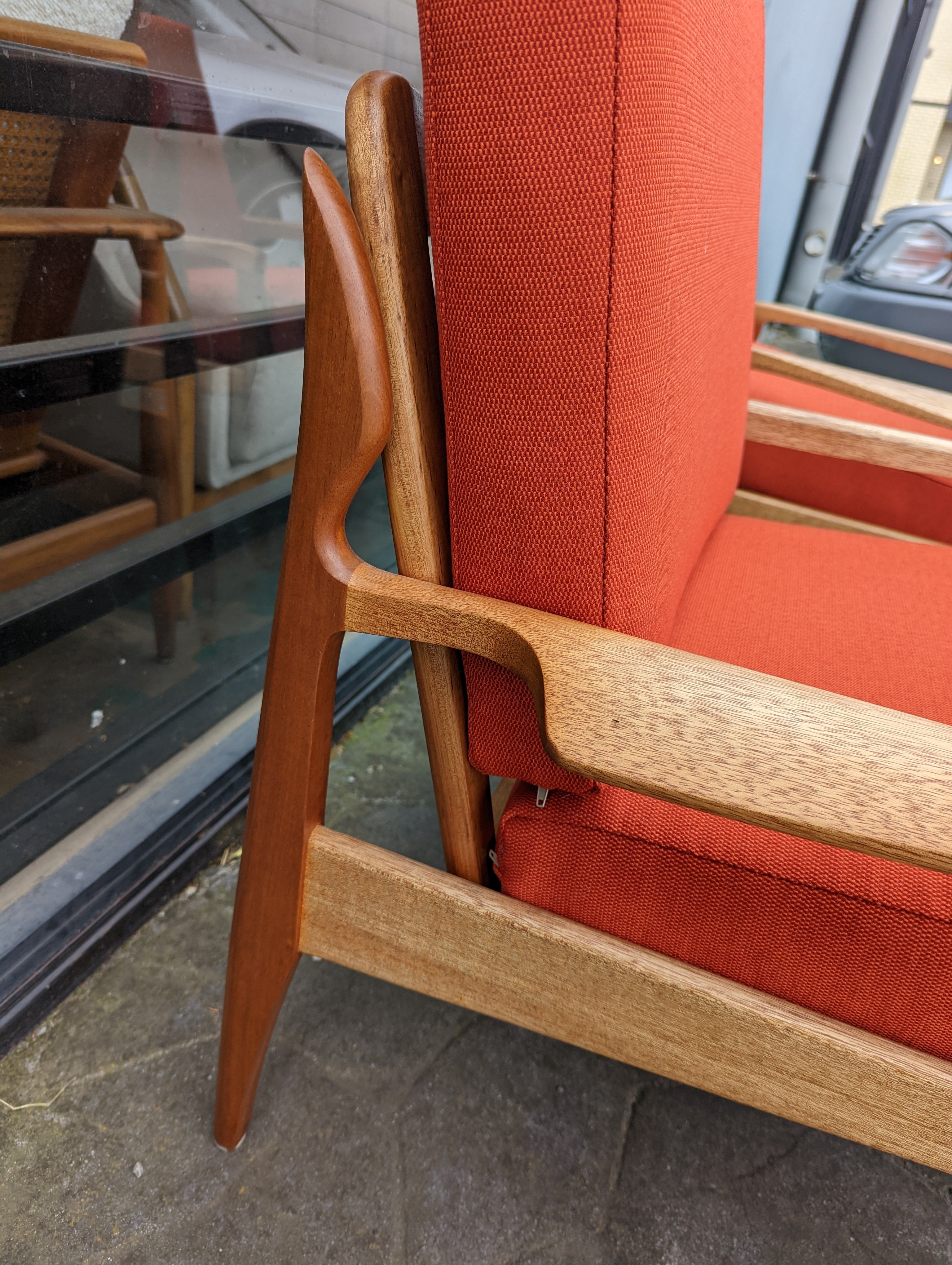 Fler Narvik lowback armchairs pair fully restored MCM vintage 1960s Fr ...