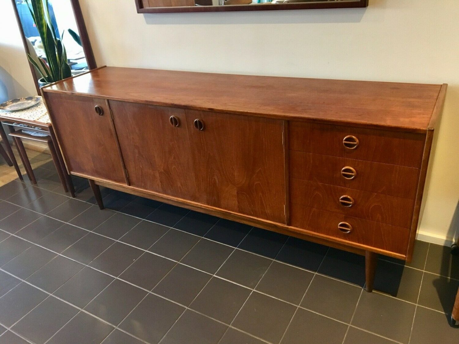 Parker Sideboard Authentic Nordic 1960s “Cats Eyes” Vintage teak wood ...