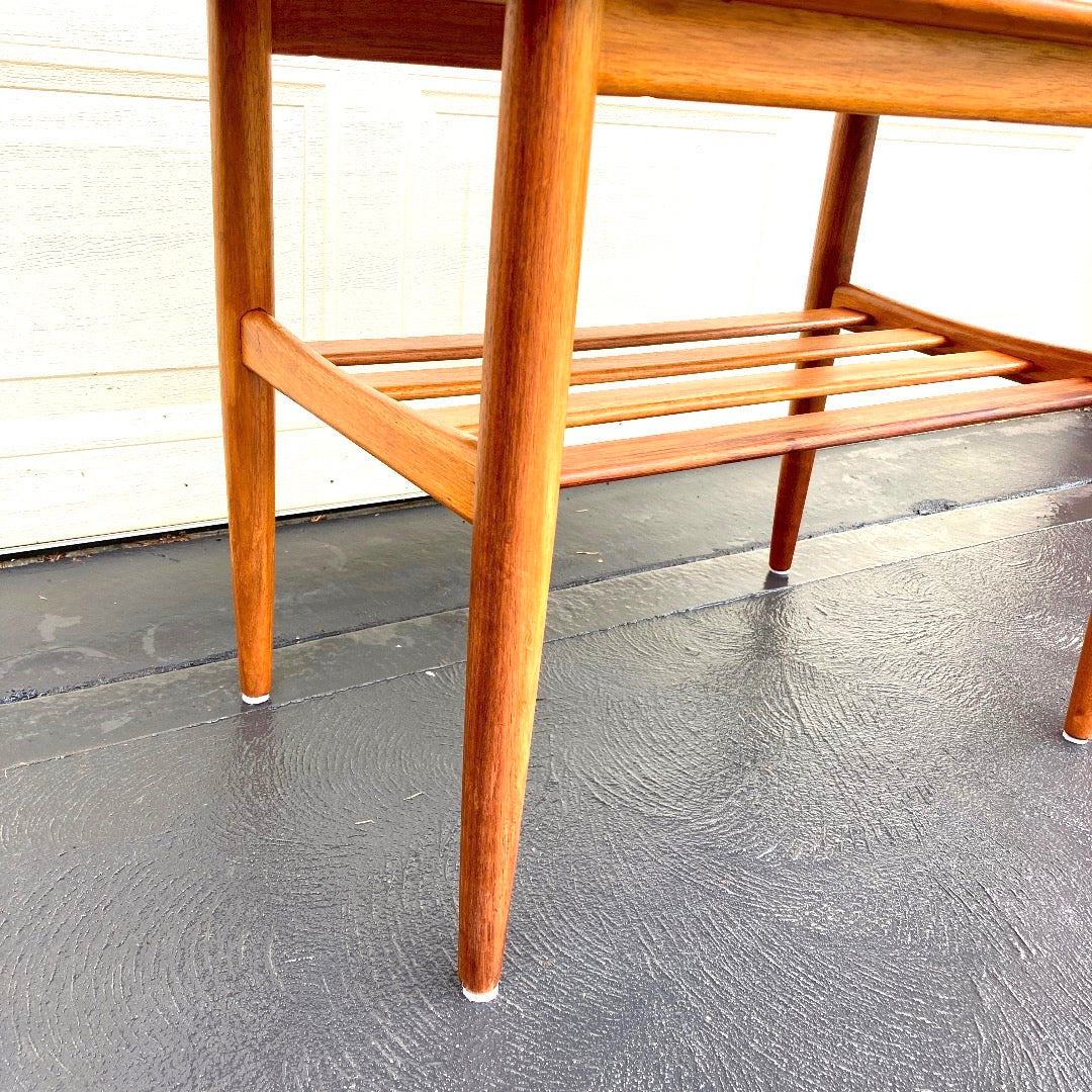 Genuine parker coffee table teak mid century MCM 1960s restored ...