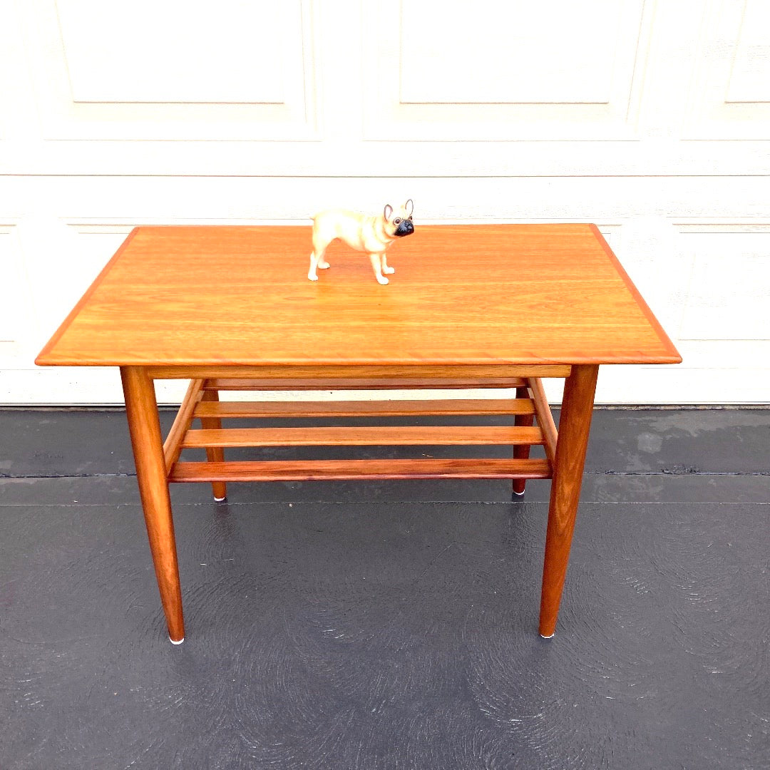 Genuine parker coffee table teak mid century MCM 1960s restored ...